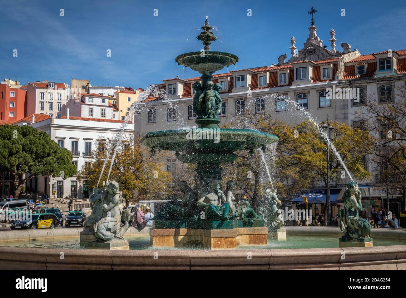 Praca do Rossio, Lisbon, Portugal Stock Photo - Alamy
