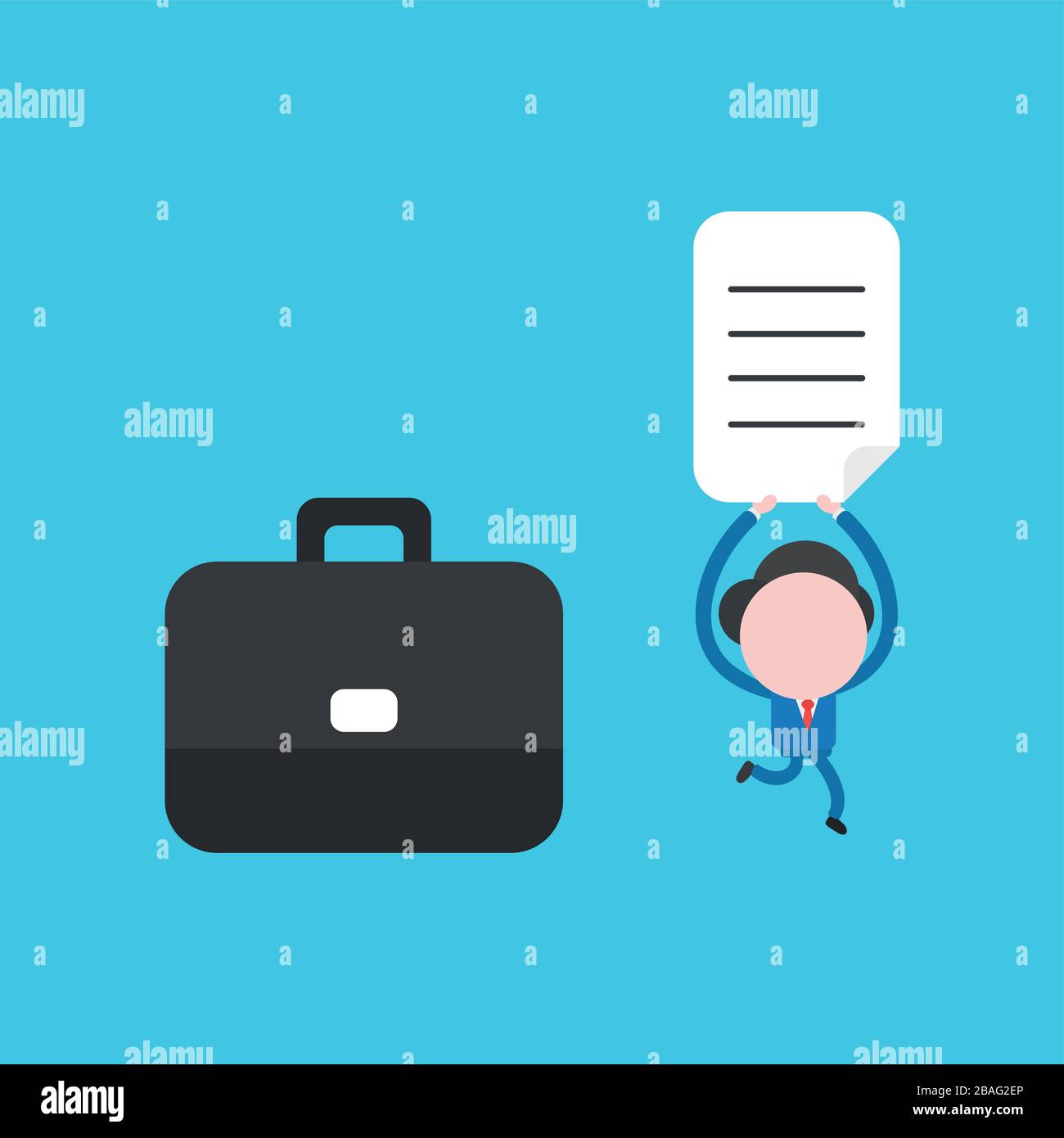 Vector illustration concept of businessman character with suitcase ...