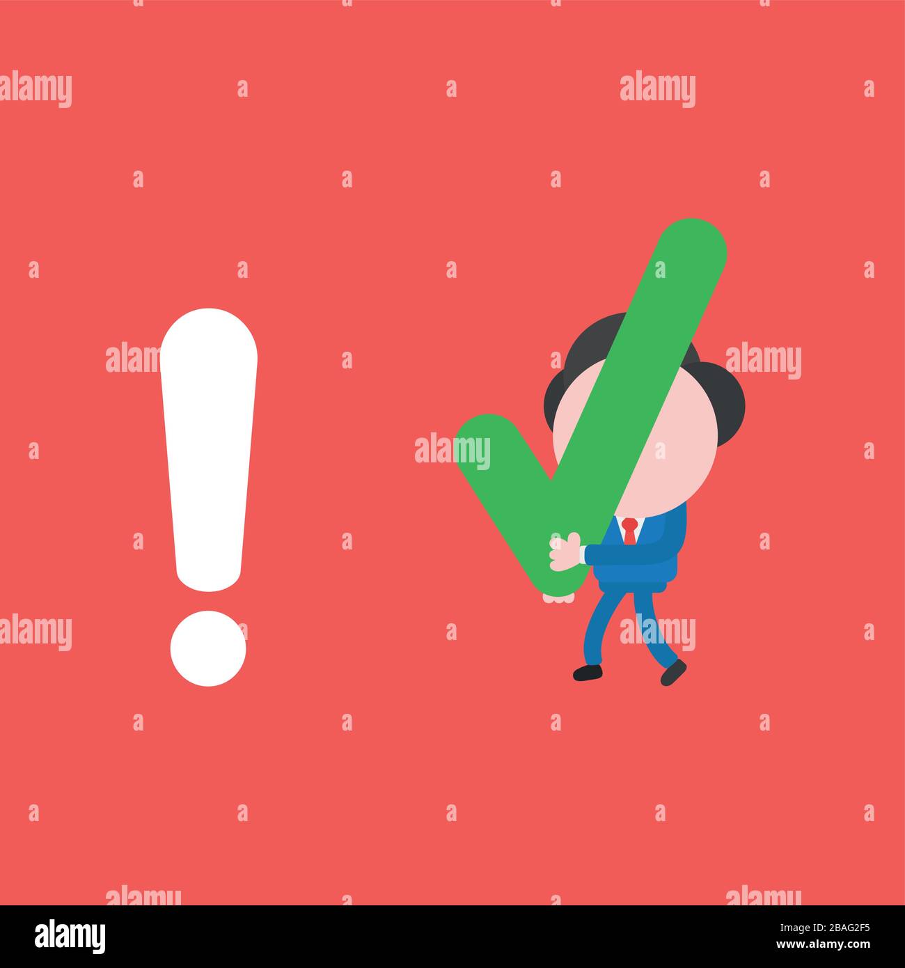 Vector illustration concept of businessman character walking and ...