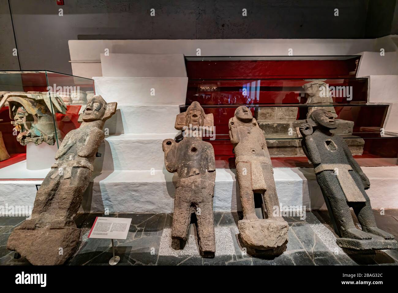 Mexico City, FEB 19, 2017 - Interior view of the Templo Mayor Museum ...