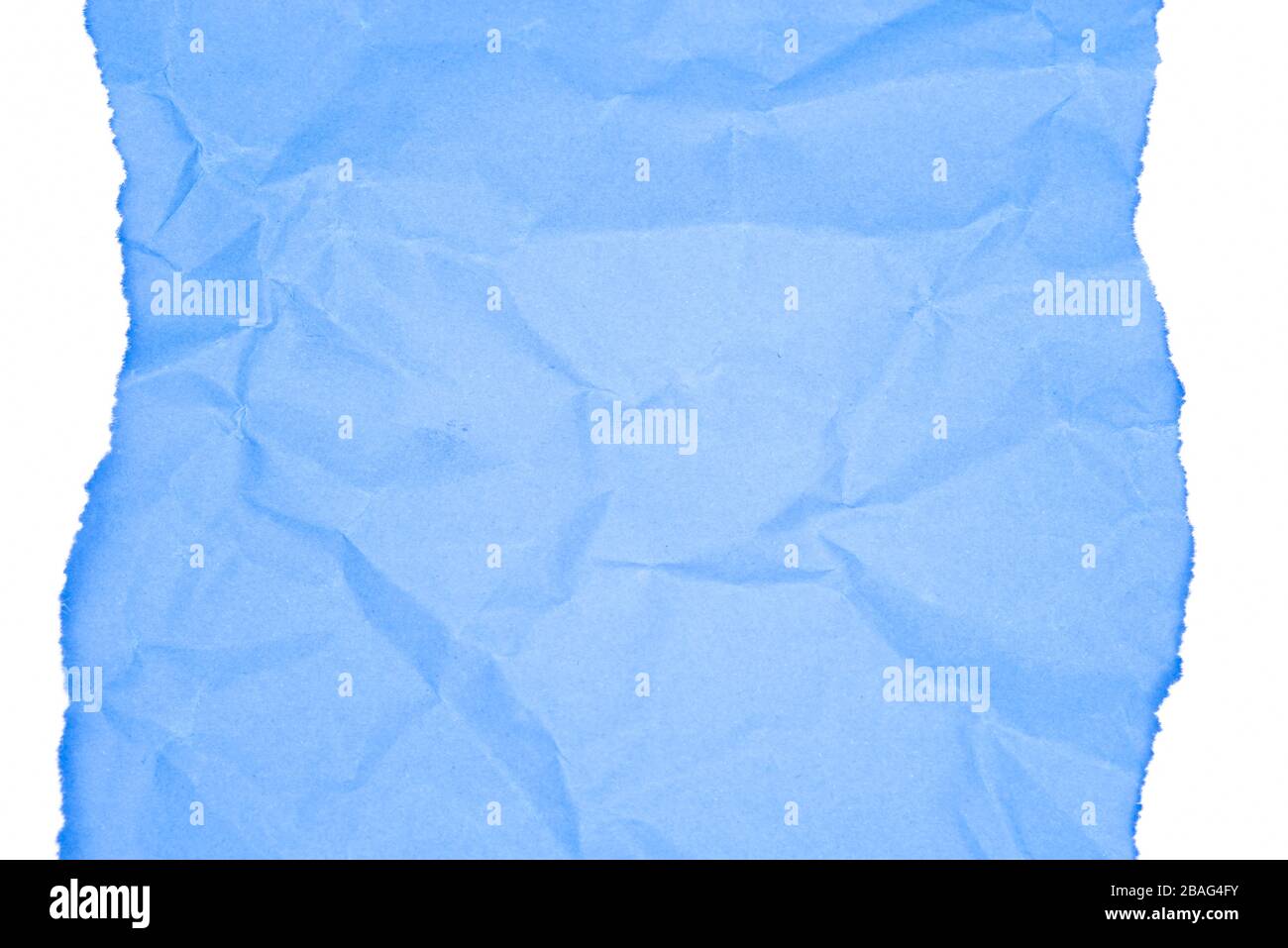 White ripped paper border , blue crupled background Stock Photo - Alamy