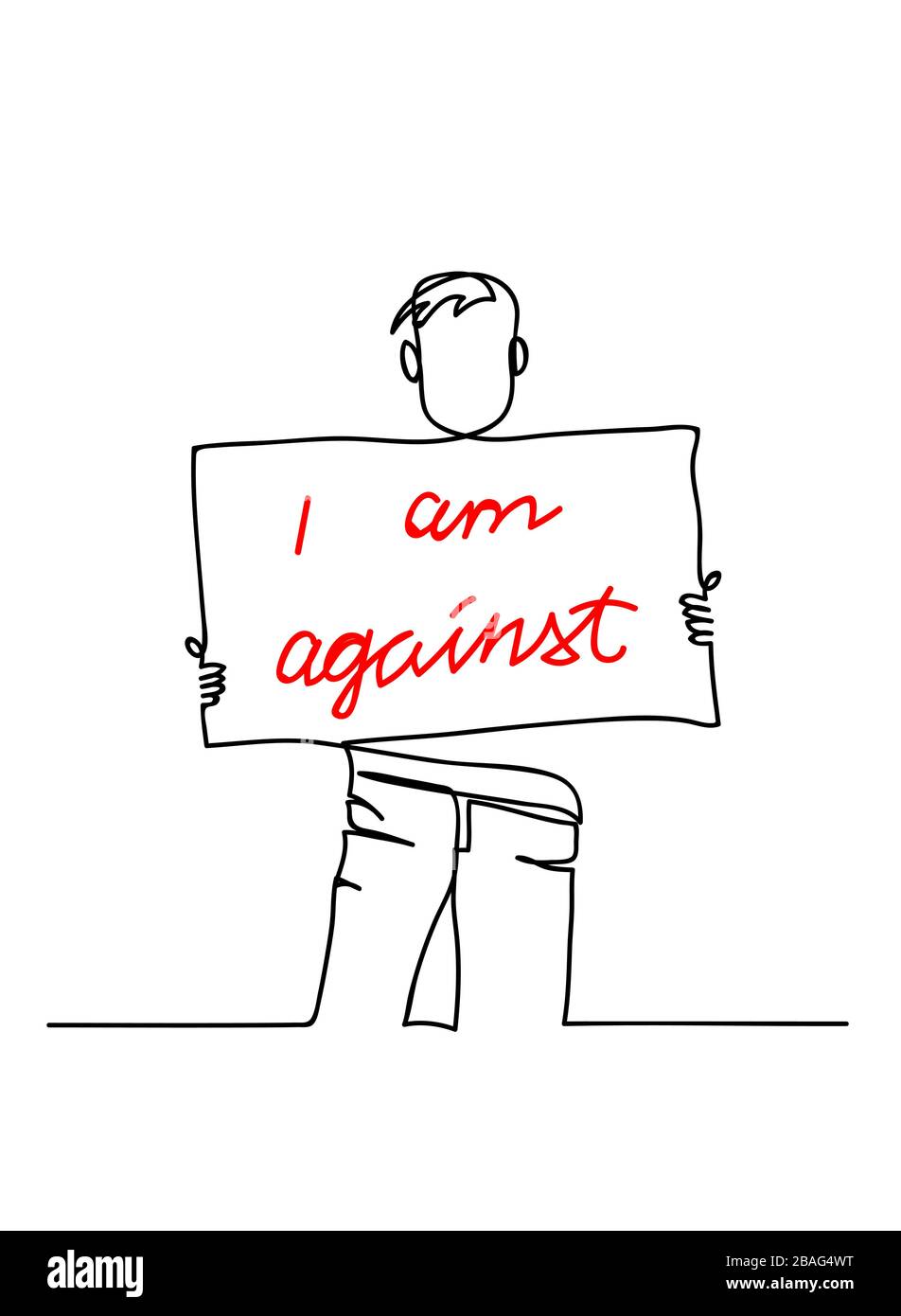 Protester freedom Stock Vector Images - Alamy