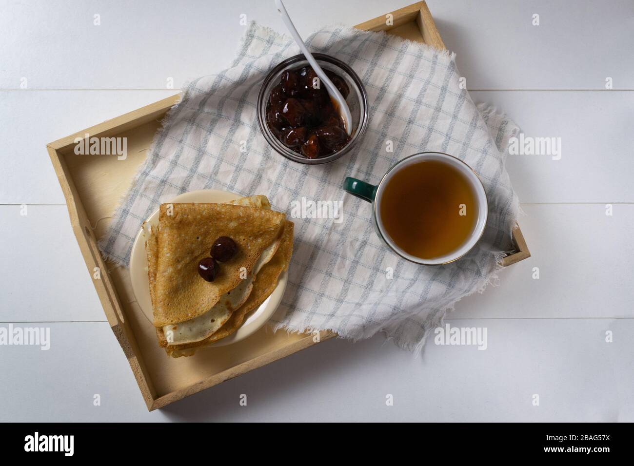 Russian blini butter jam hi-res stock photography and images - Alamy
