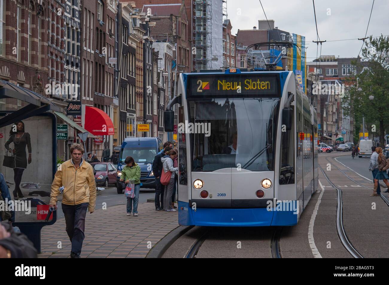 Street tram in Amsterdam, the Netherlands Stock Photo - Alamy