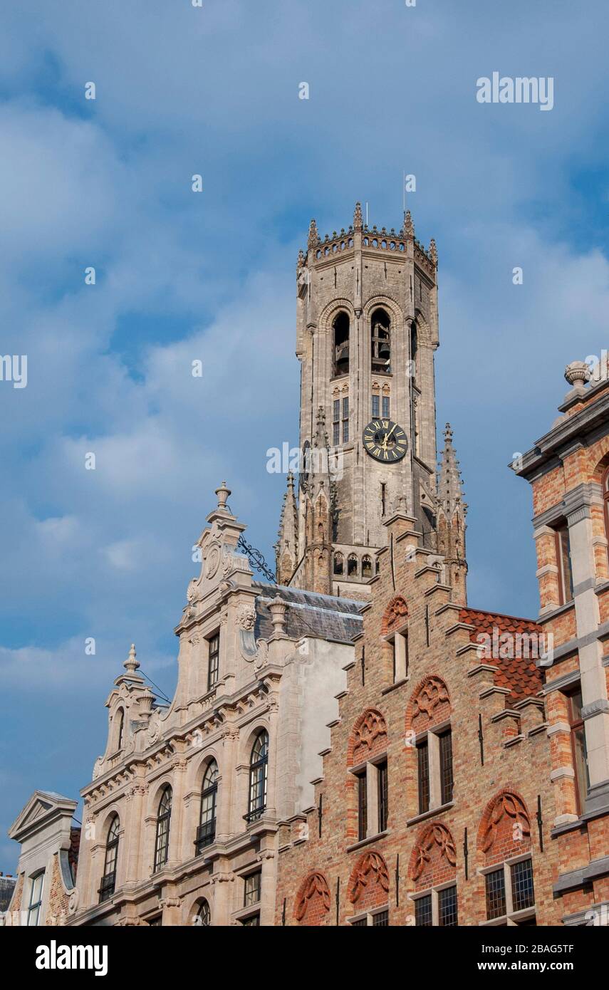 The Belfry of Bruges is a medieval bell tower in the centre of Bruges ...