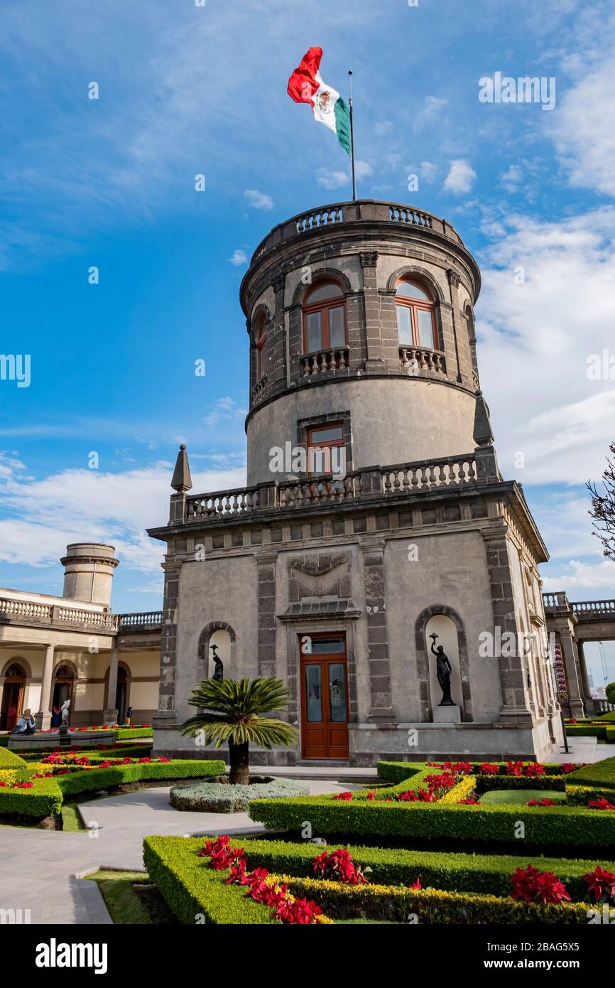 Chapultepec castle tower mexico city hi-res stock photography and ...