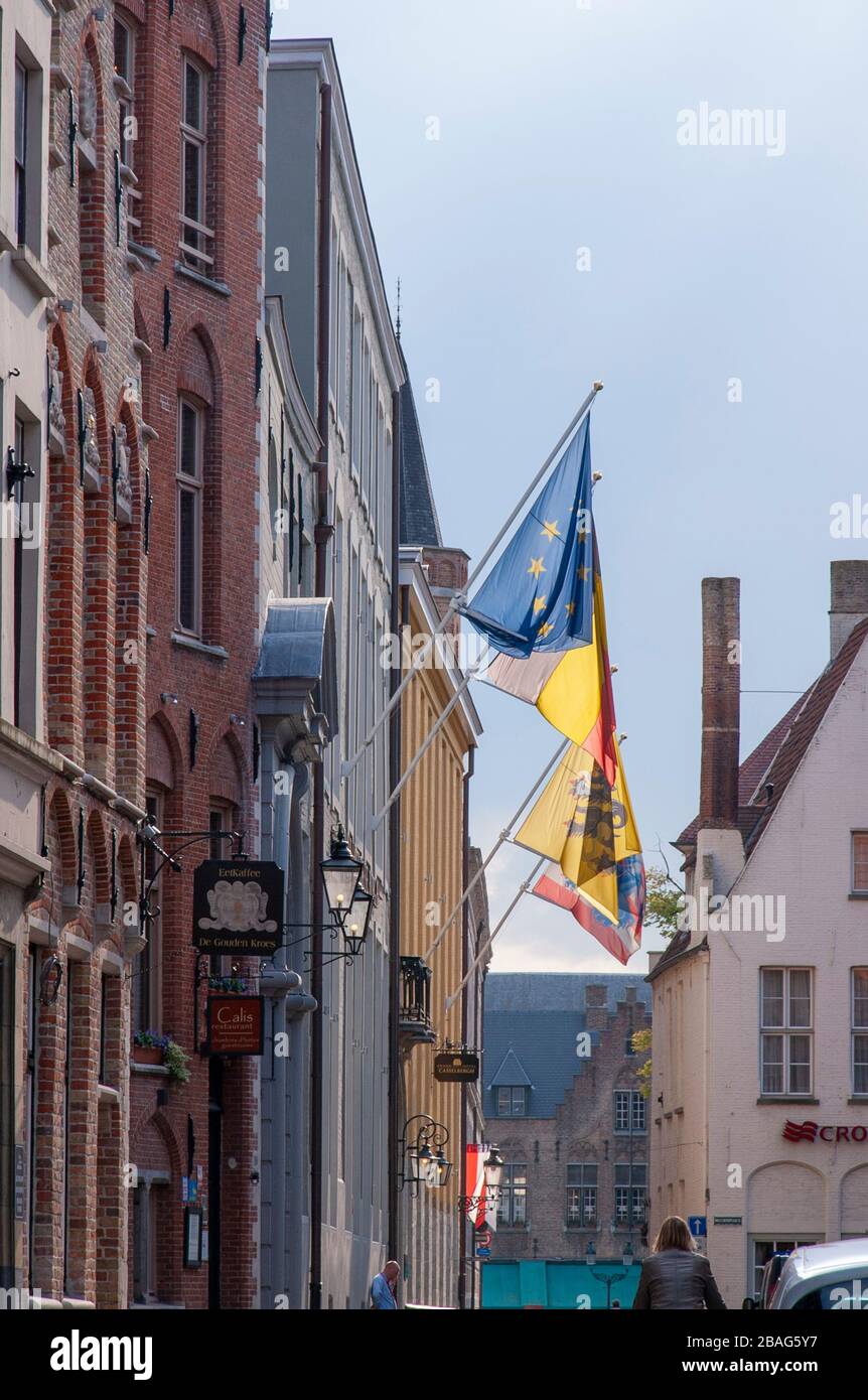 Street scene in Bruges, Belgium Stock Photo - Alamy