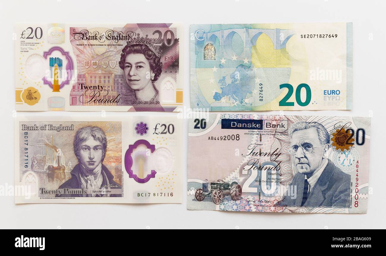 Bank notes of England, the European Union and the Northern Irish bank ...