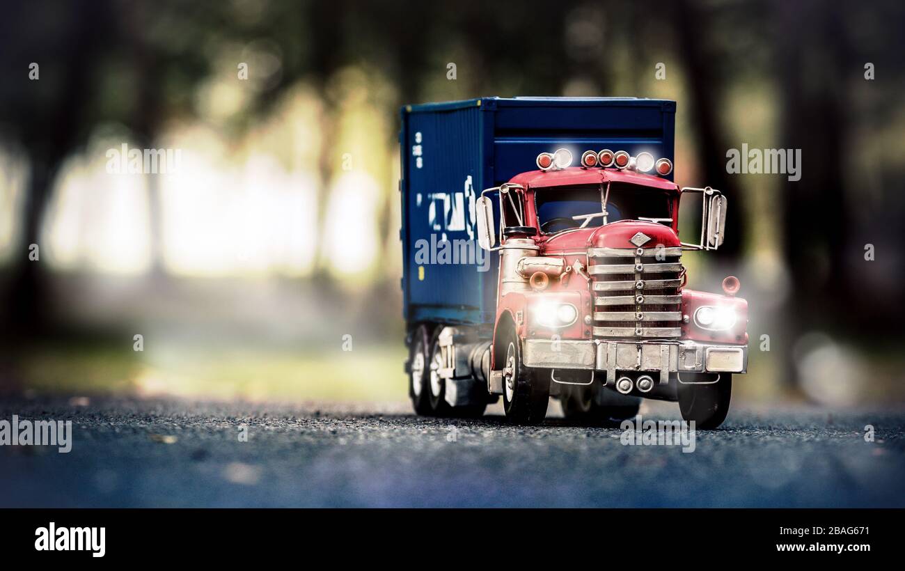 truck model set in real situation Stock Photo - Alamy