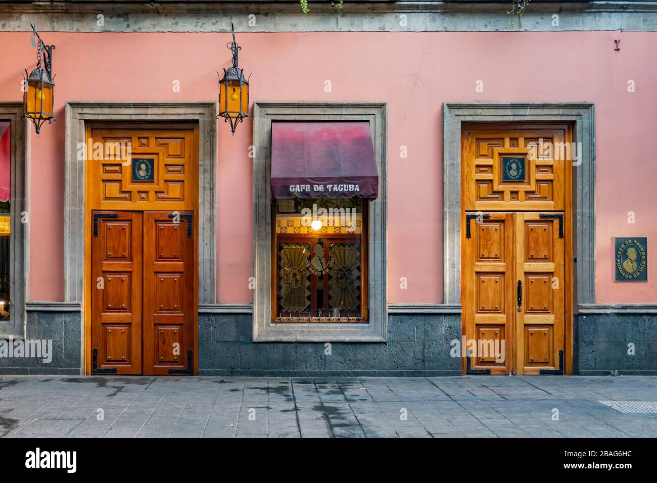 Mexico City, FEB 19, 2017 - Exterior view of the Cafe De Tacuba Stock ...
