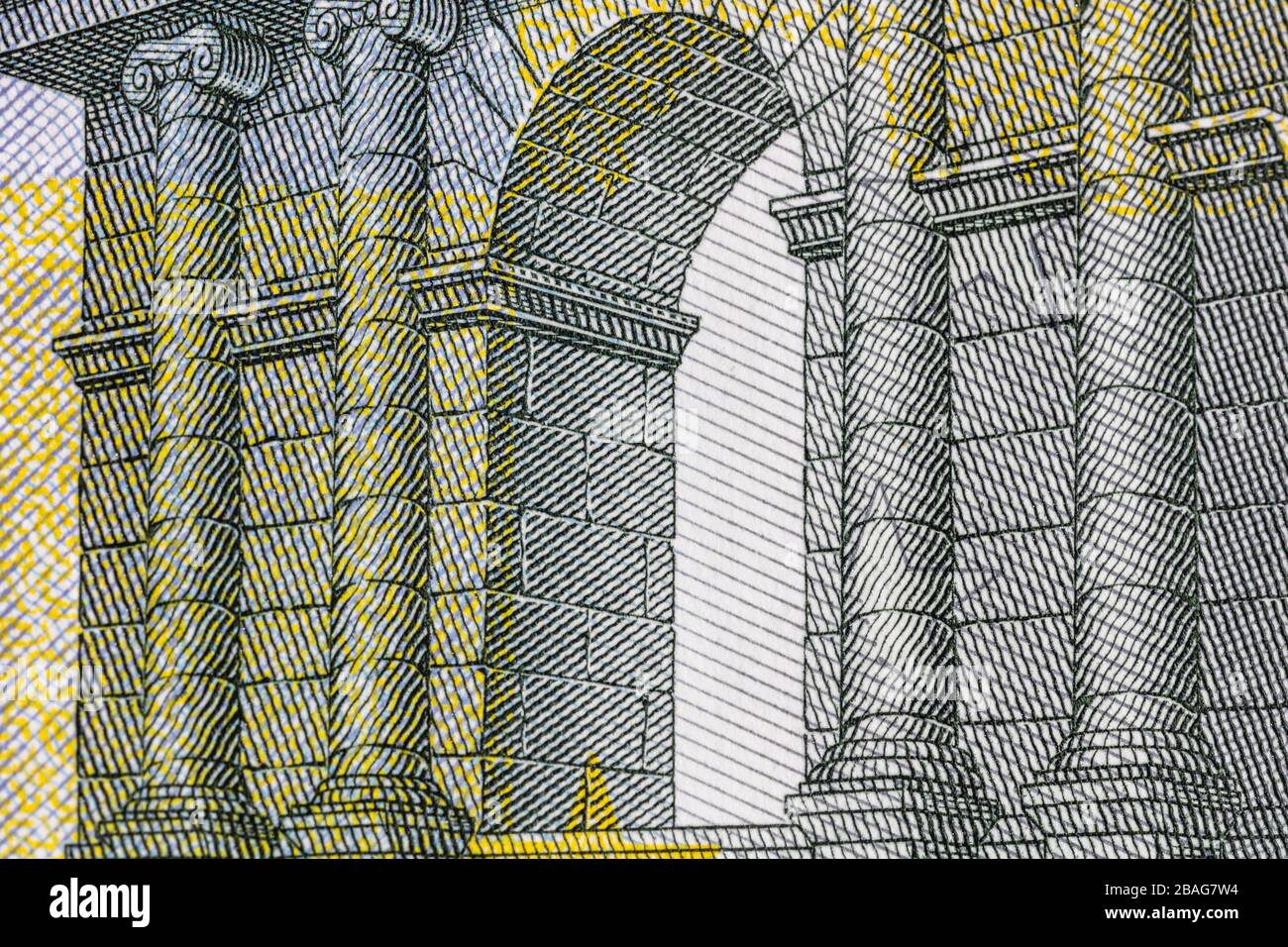 Close up macro detail of EURO money banknotes, detail photo of EURO ...