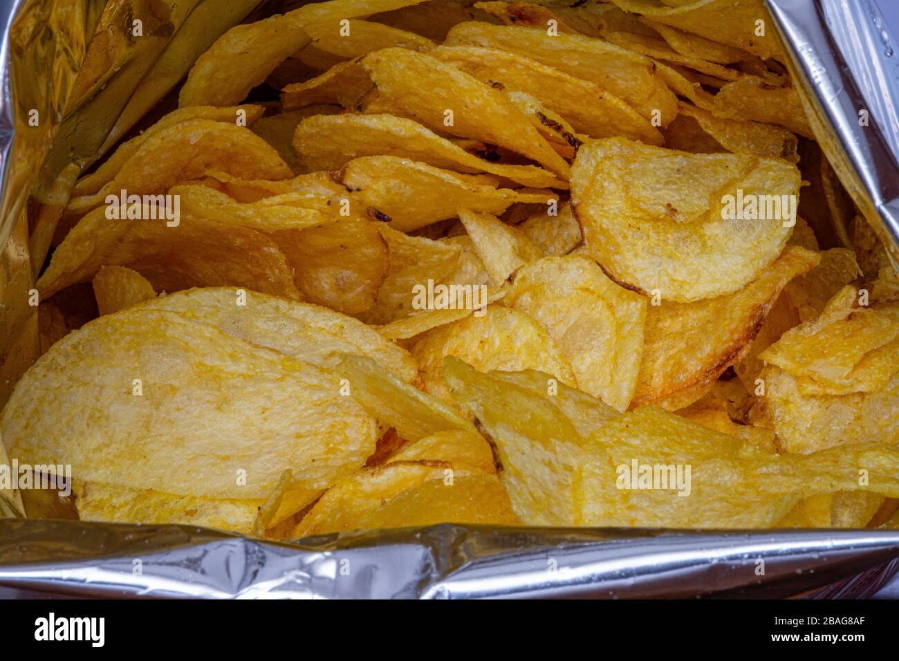 Empty potato chip bag hi-res stock photography and images - Alamy