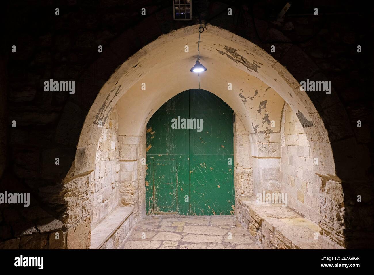 Closed doors of Bab al-Atim or Gate of Darkness, traditionally known as ...