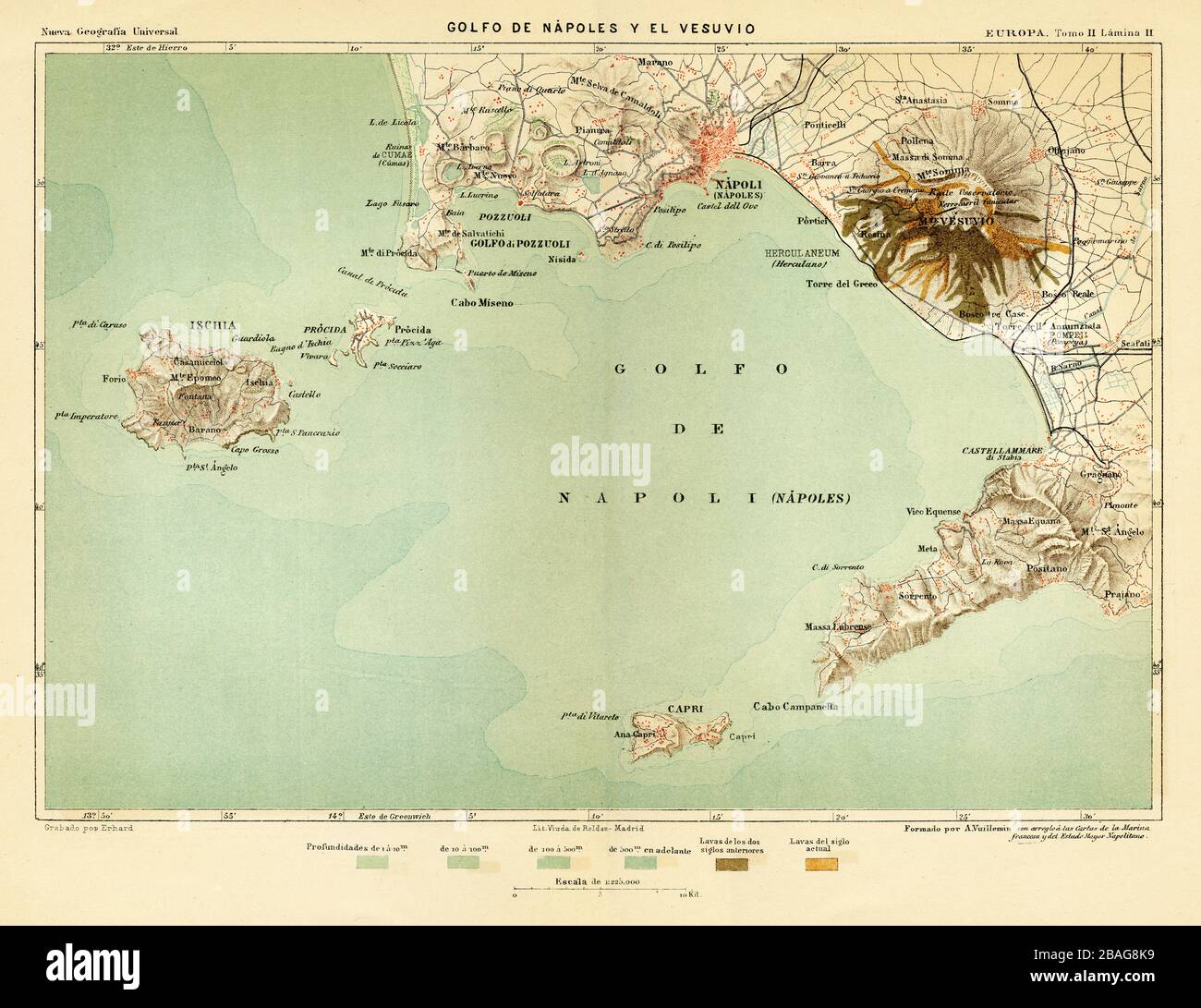 Naples Italy Map In The 19th Century