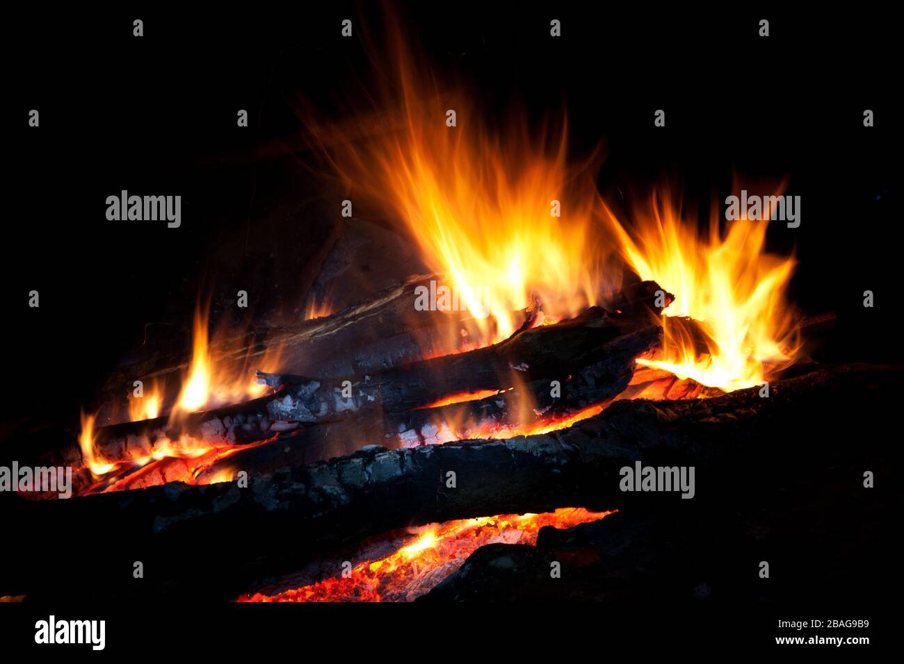 flame of fire in darkness Stock Photo - Alamy