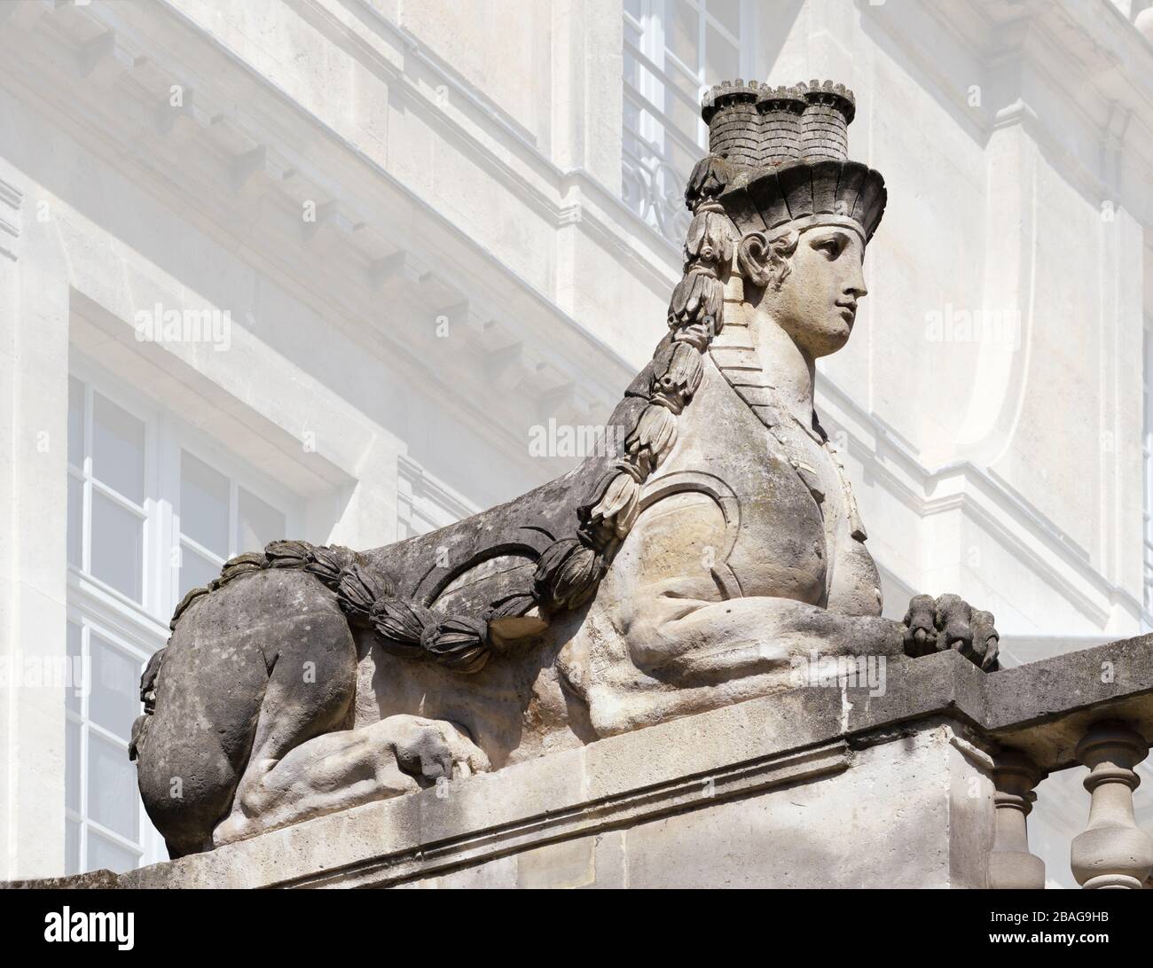 Statue of Sphinx in at Hôtel Salé (Museum of Picasso) in Paris, France ...