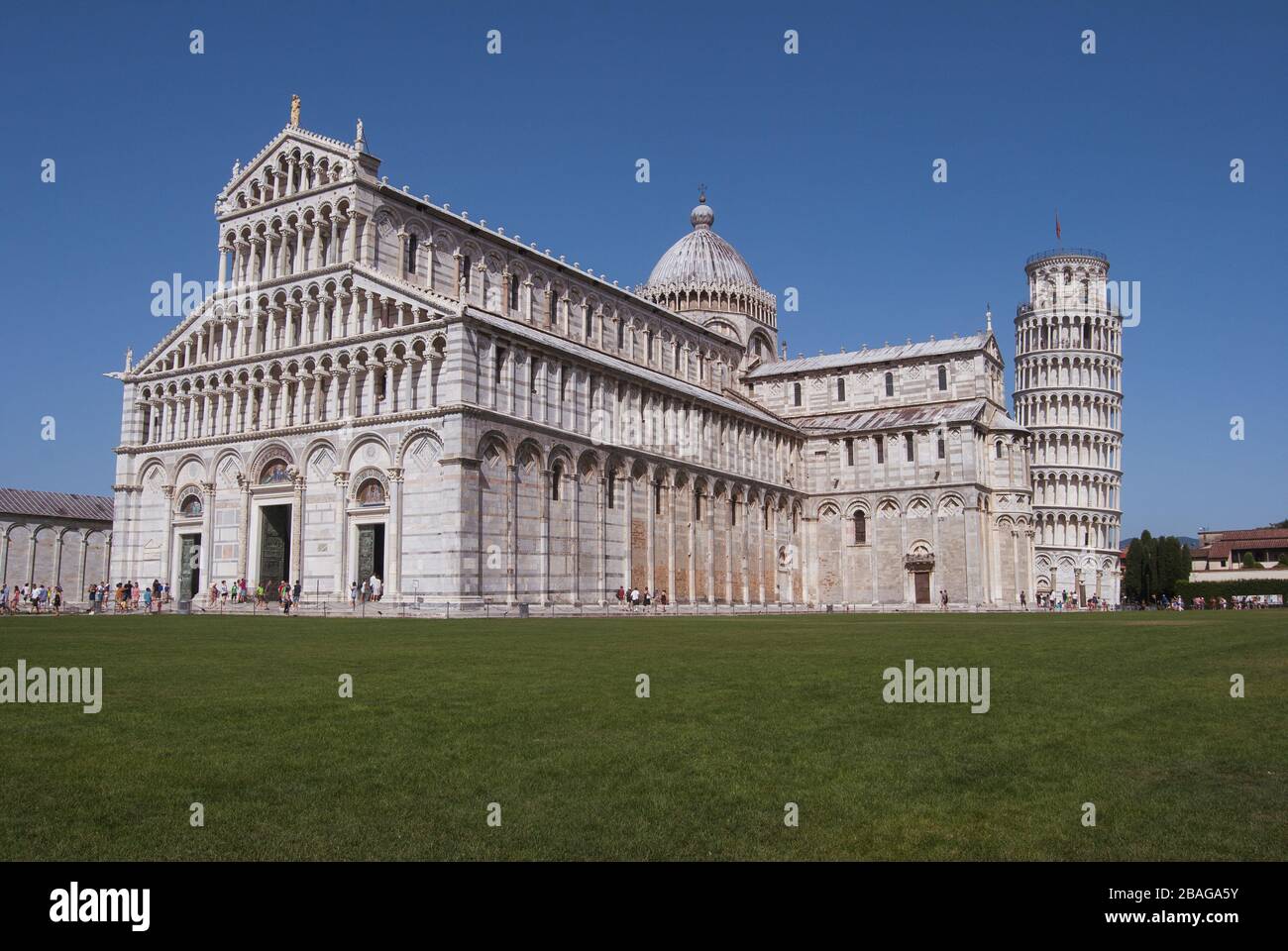Cathedral of Our Lady of the Assumption of Pisa, on a beautiful summer ...