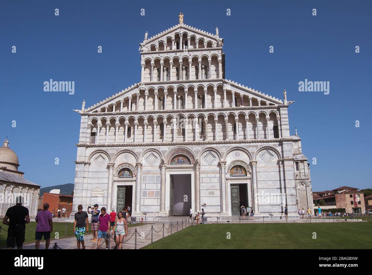 Cathedral of Our Lady of the Assumption of Pisa, on a beautiful summer ...