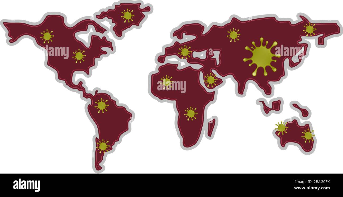 World map with virus Stock Vector Image & Art - Alamy