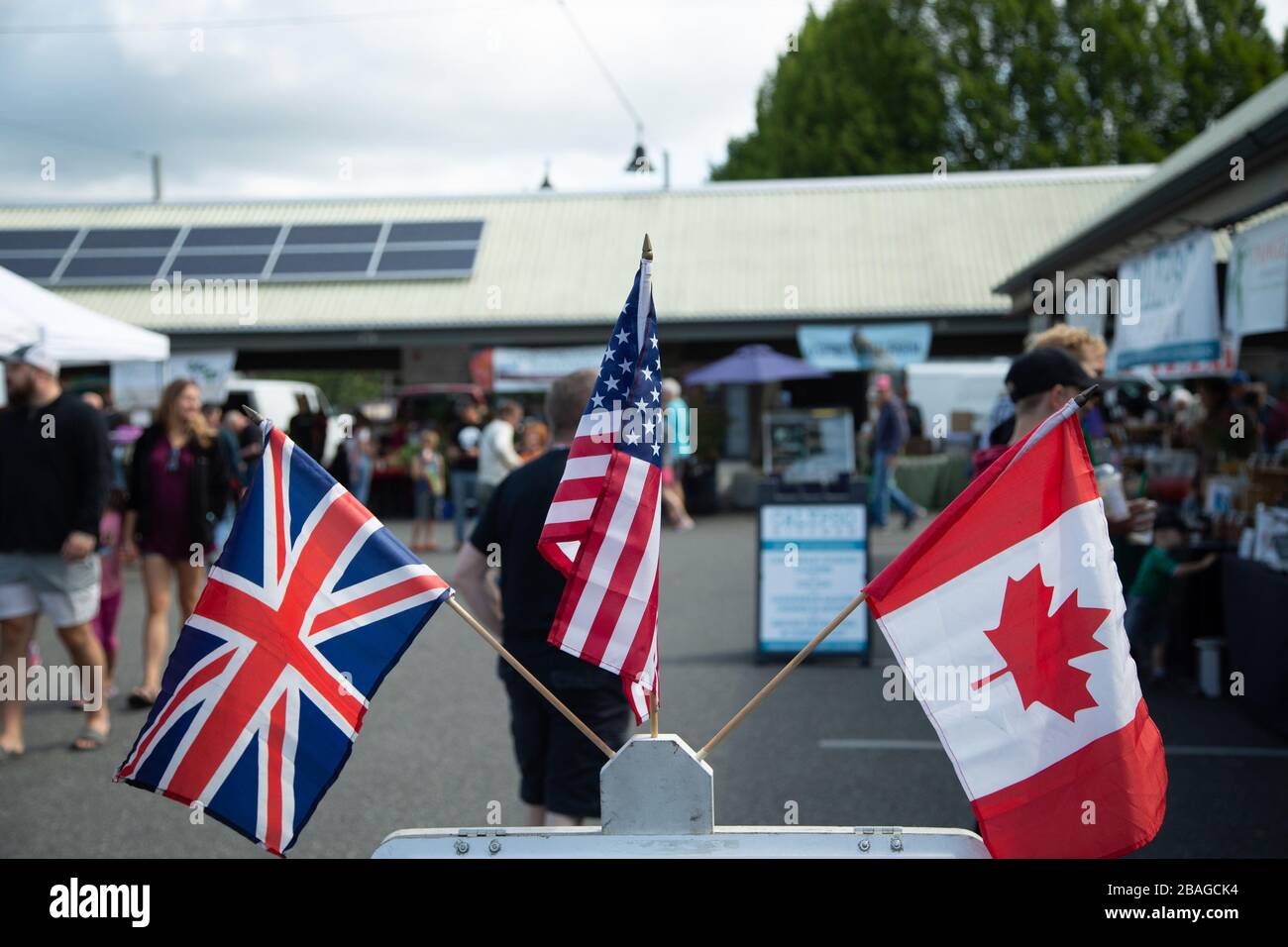 Flags at Festival Stock Photo - Alamy