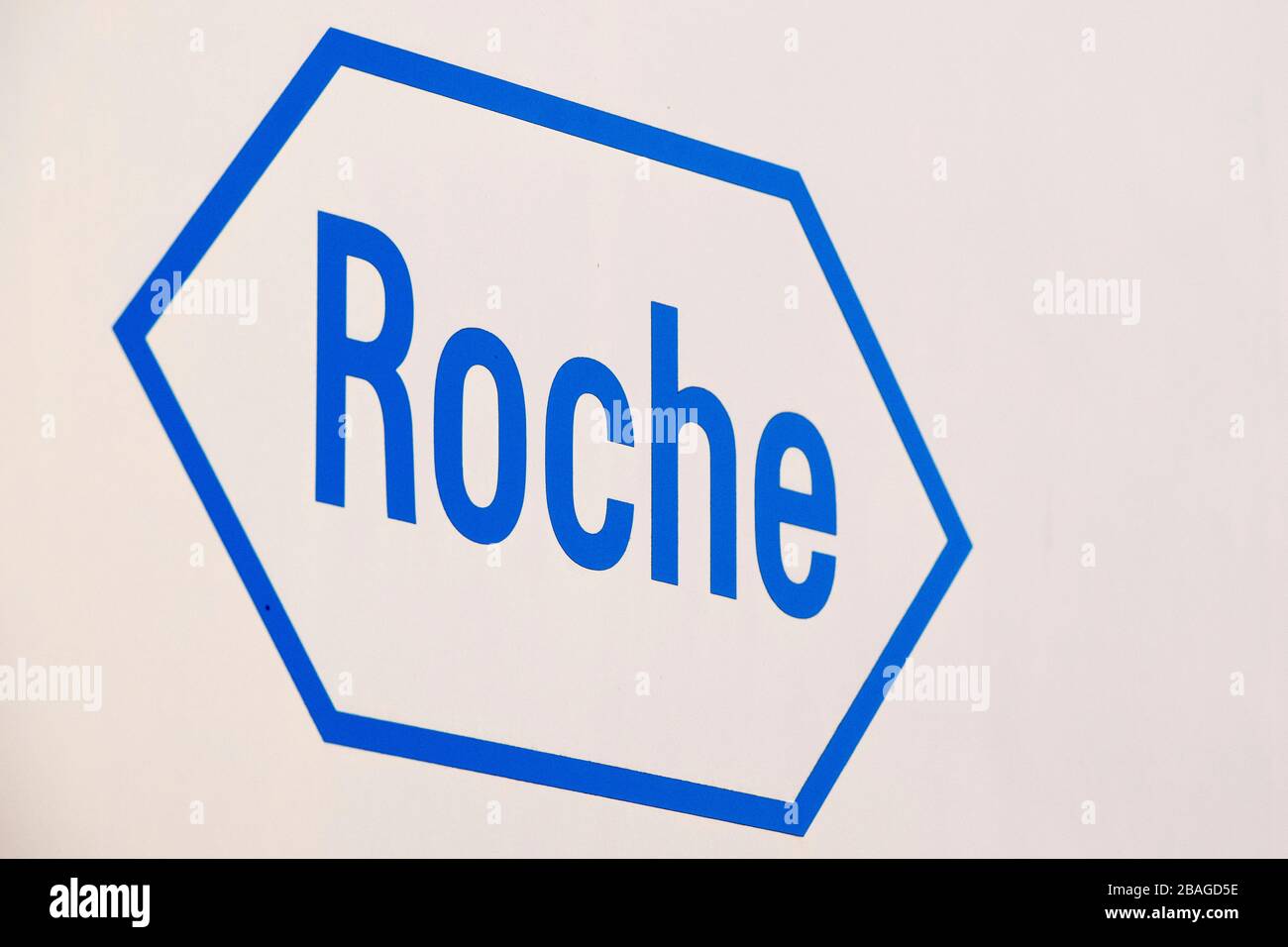 Logo swiss pharmaceutical company roche hi-res stock photography and ...