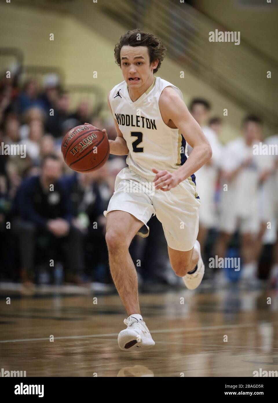Preston vs Middleton high school basketball action in Boise, Idaho ...