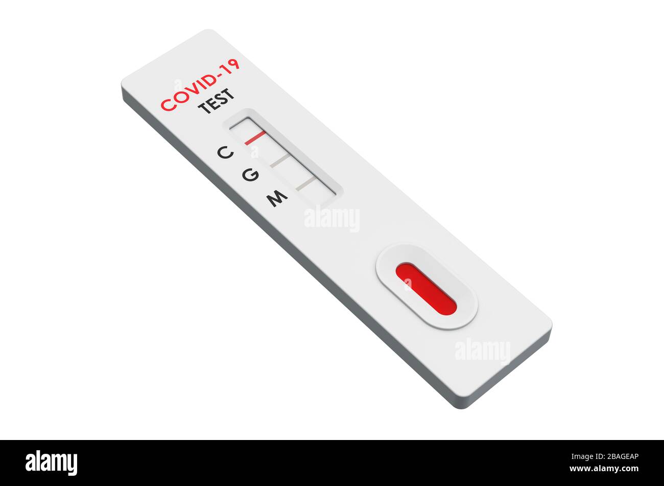 Negative Tests COVID-19 coronavirus, rapid test cassette. 3D rendering ...