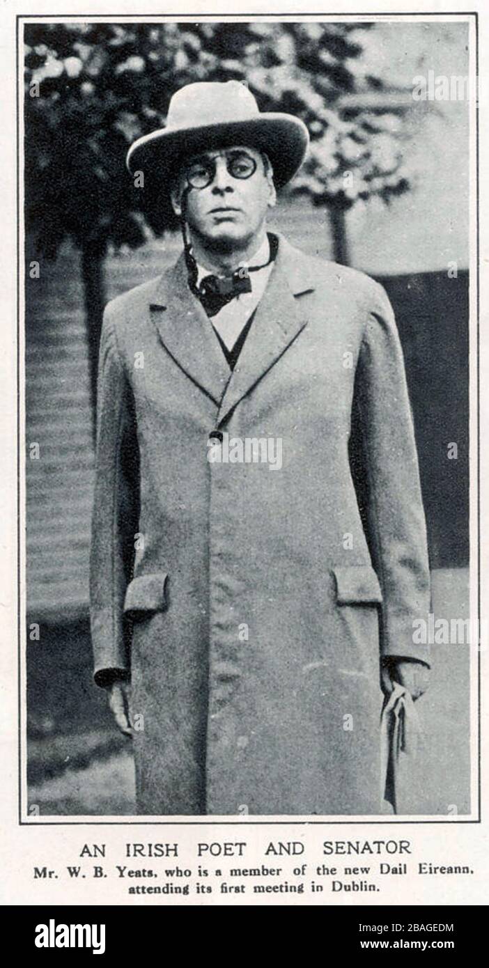 W.B.YEATS (1865-1939) Irish poet and Senator of the Irish Free State ...