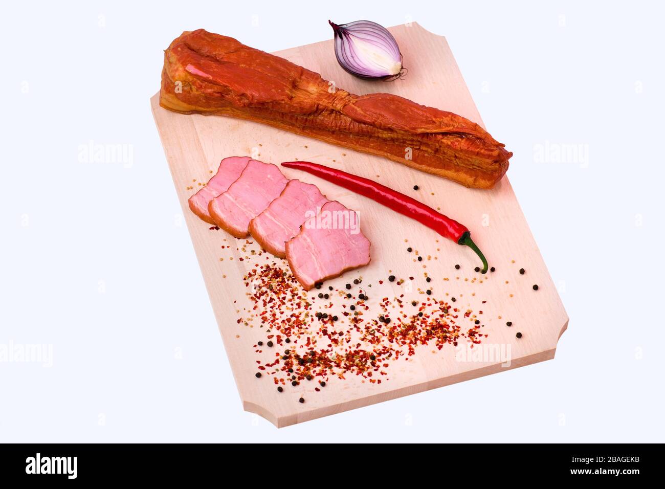 Traditional romanian ham Stock Photo - Alamy