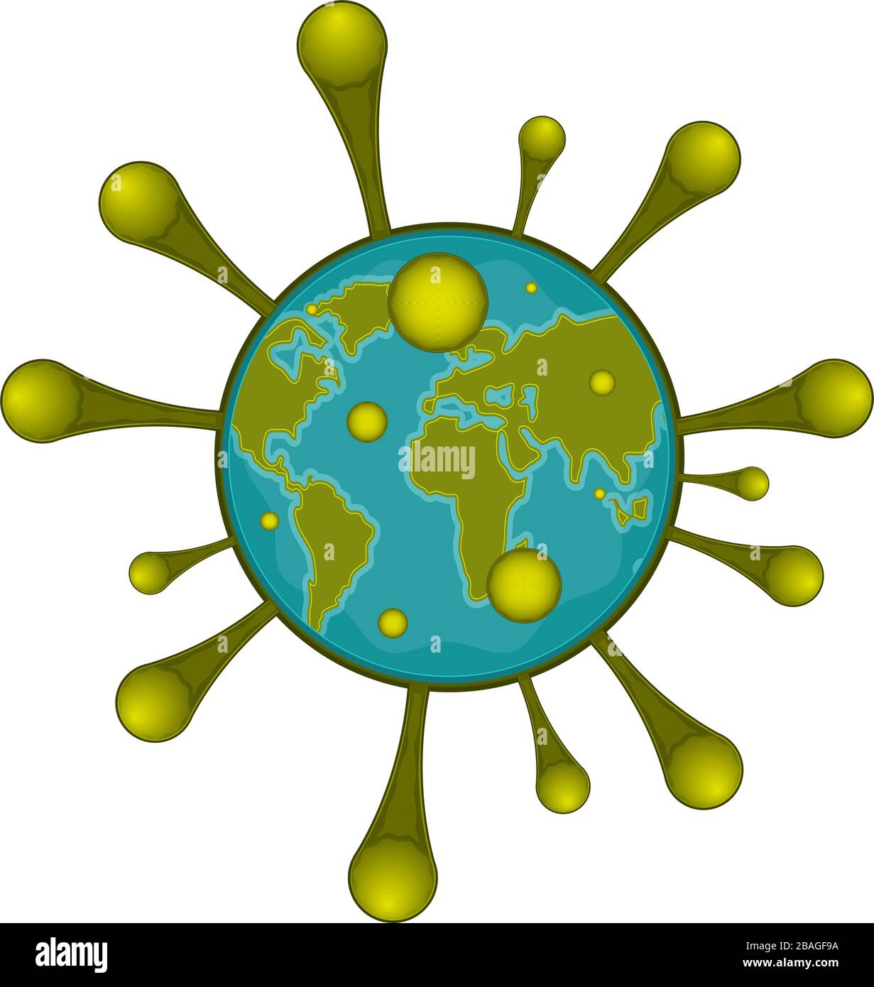 Virus in the earth planet Stock Vector Image & Art - Alamy