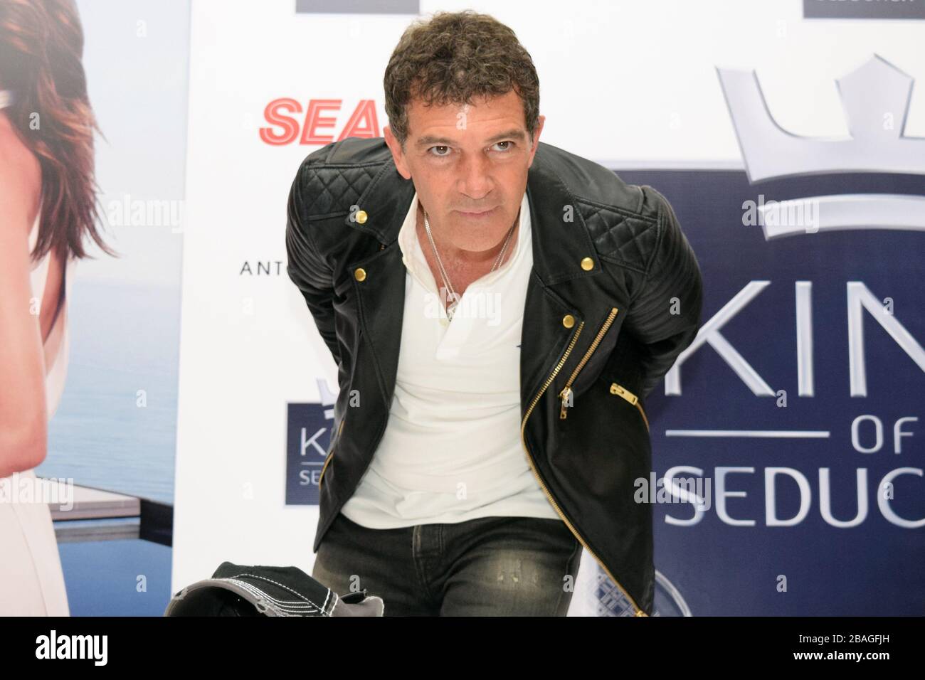 The Spanish actor Antonio Banderas, went to the Sears store to promote ...