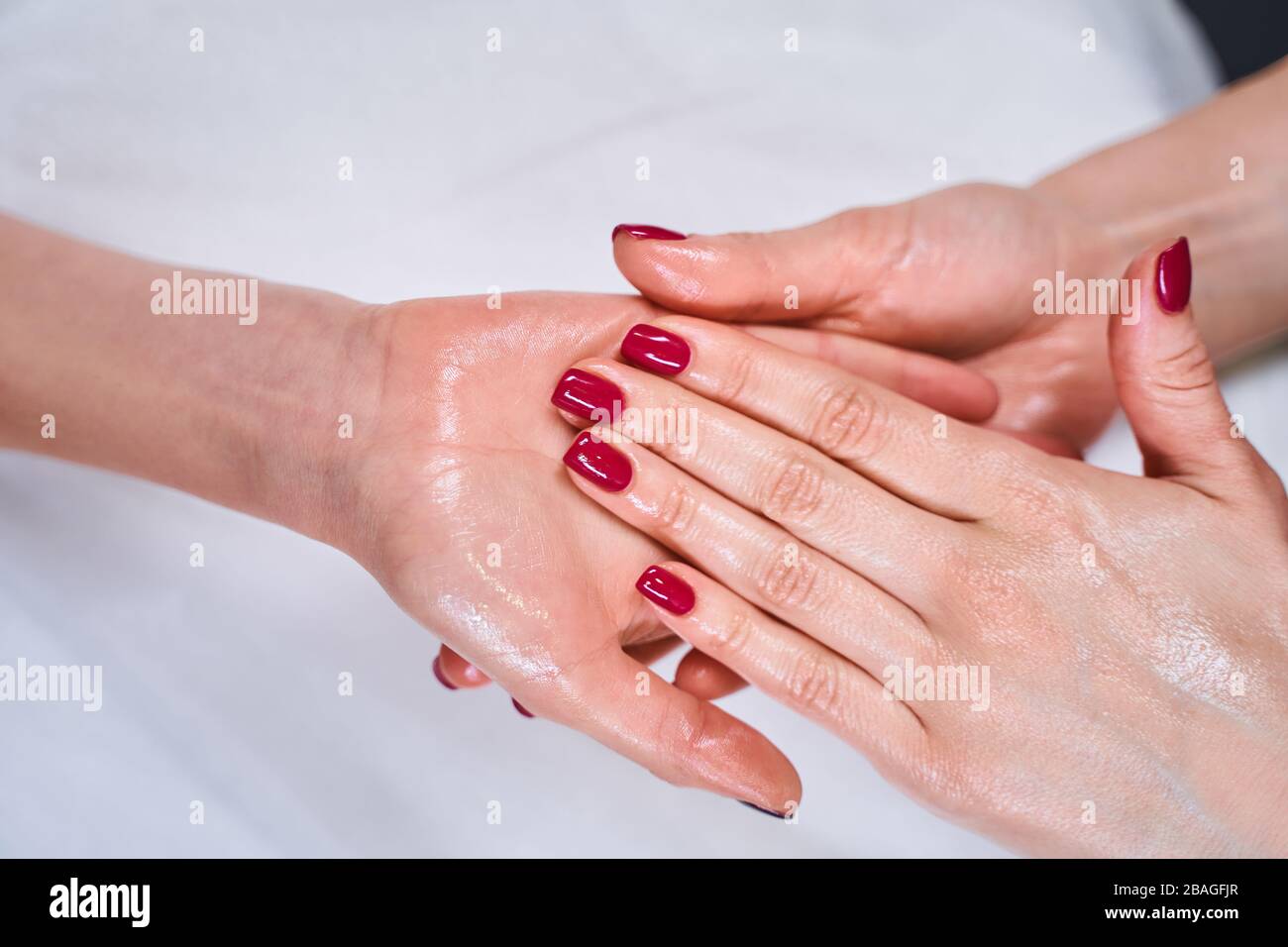 Oily hands hi-res stock photography and images - Alamy