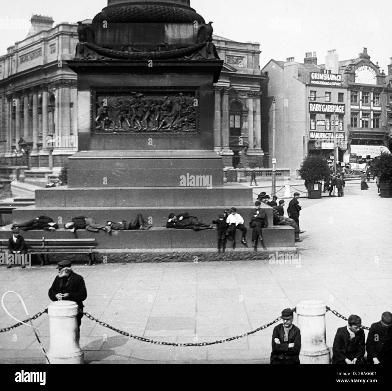 Unemployed men in Liverpool, Victorian period Stock Photo - Alamy