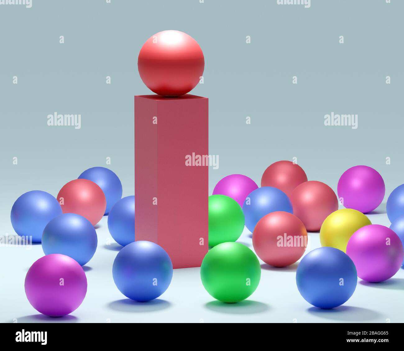 Leadership. Conceptual image of a leader and subordinates. Business ...