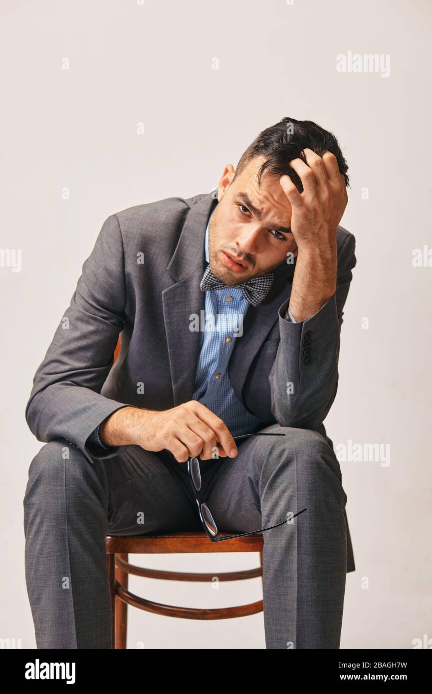 Concerned young man hi-res stock photography and images - Alamy