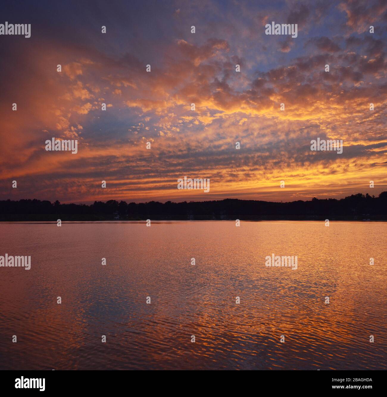 Beautiful sunset over Silver Lake near Traverse City, Michigan Stock ...