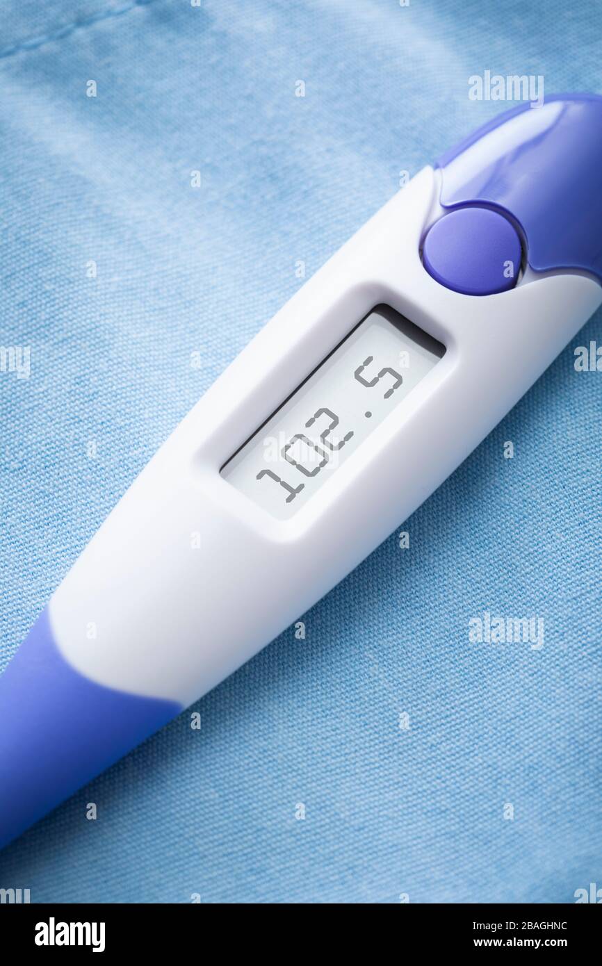 Thermometer displaying fever Stock Photo - Alamy