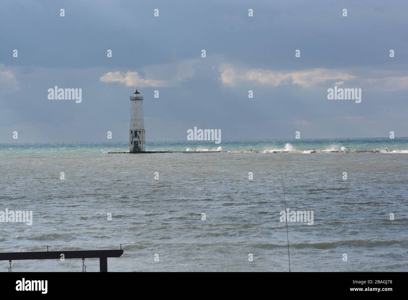 Frankfort North Breakwater Lighthouse on Lake Michigan. Frankfort ...