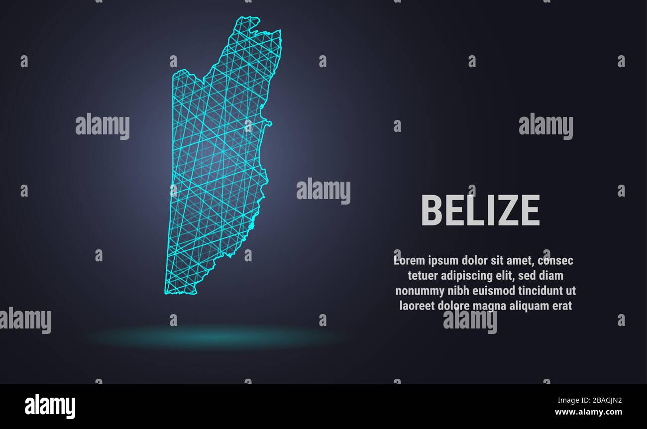 Vector low poly map of Belize Stock Vector Image & Art - Alamy