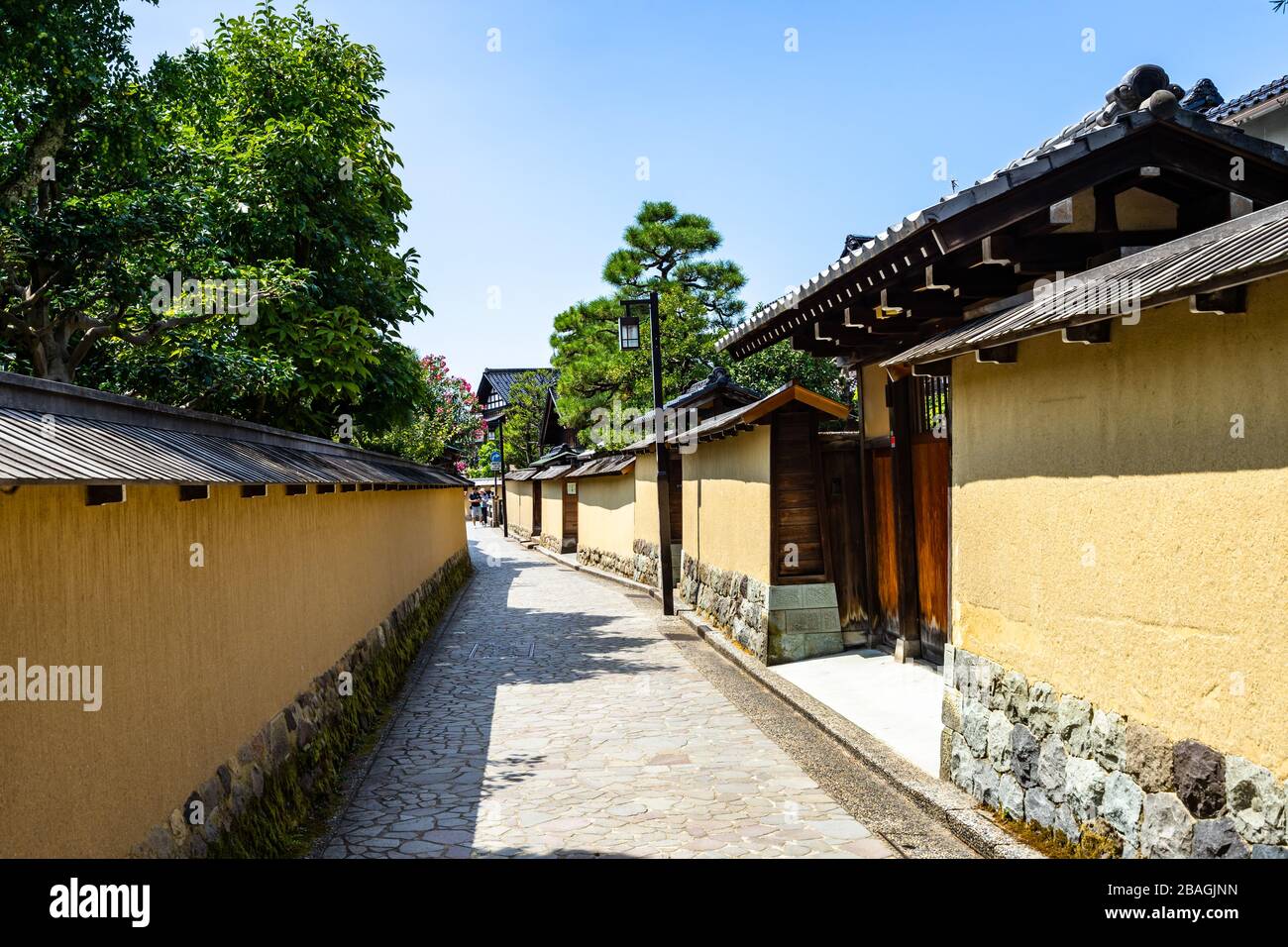 Streets of Nagamachi samurai district in Kanazawa, an area that ...