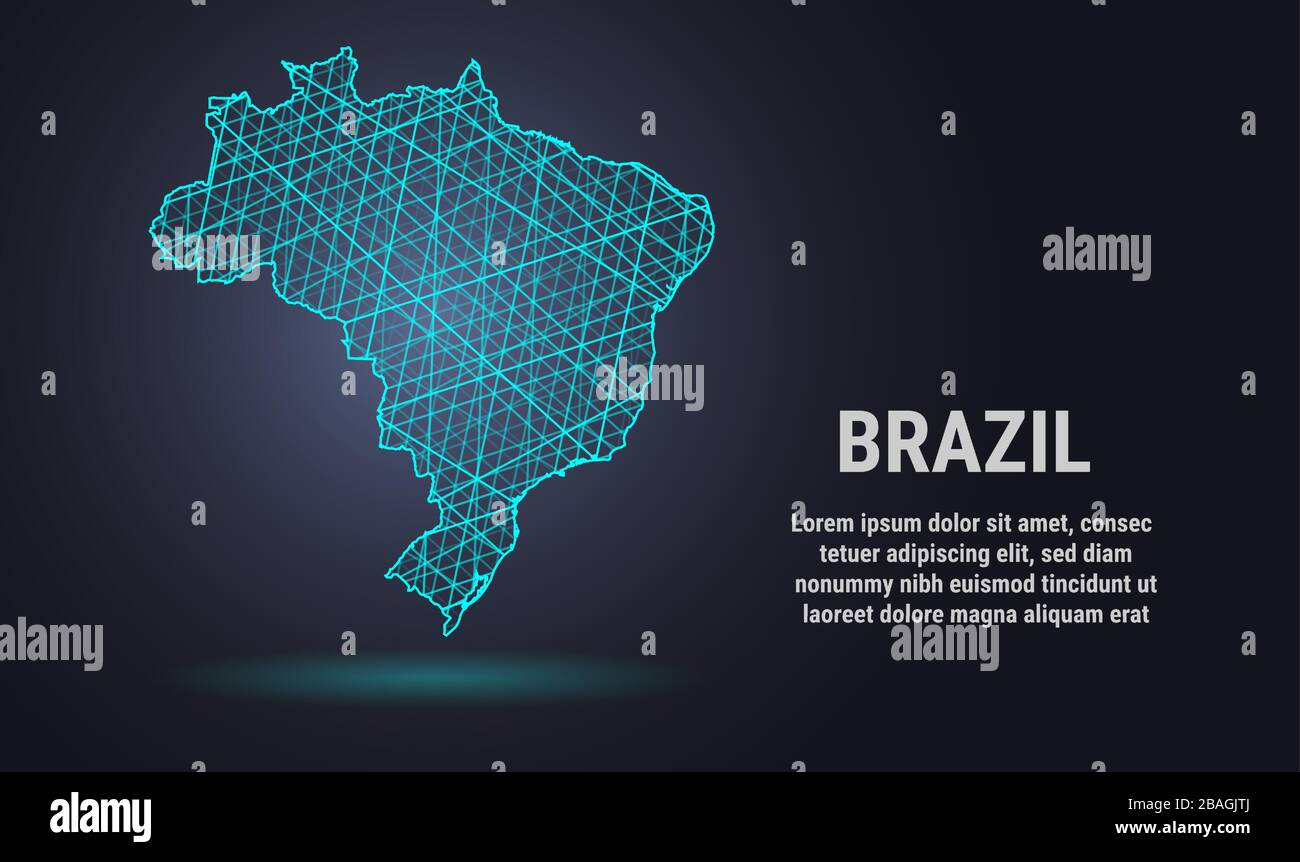 Brazil vector map hi-res stock photography and images - Alamy