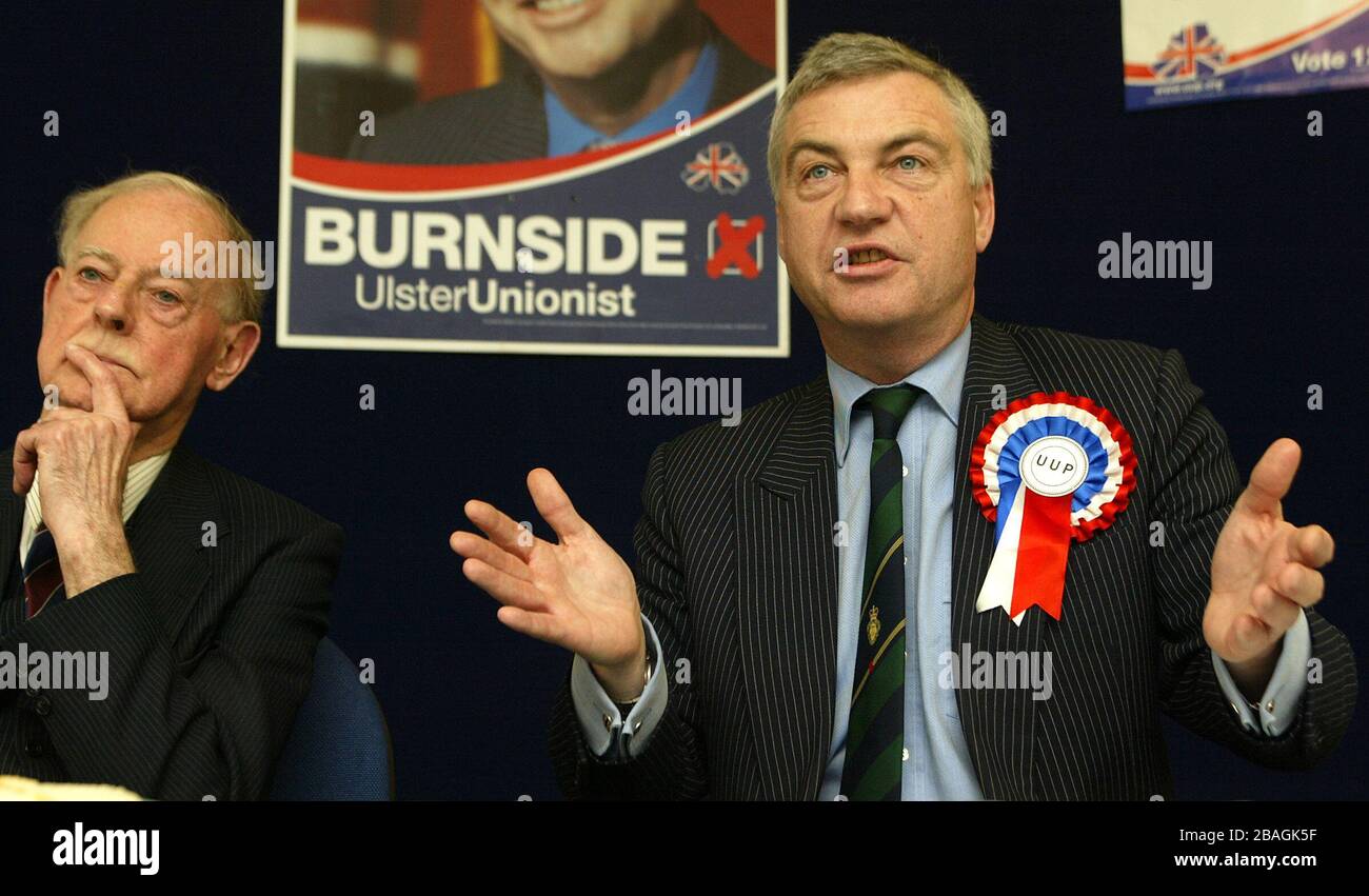 Ulster Unionist MP for South Antrim David Burnside joined at his ...
