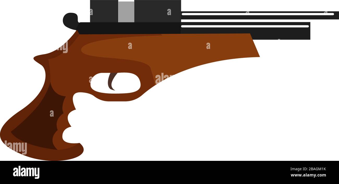 Air gun, illustration, vector on white background Stock Vector Image ...