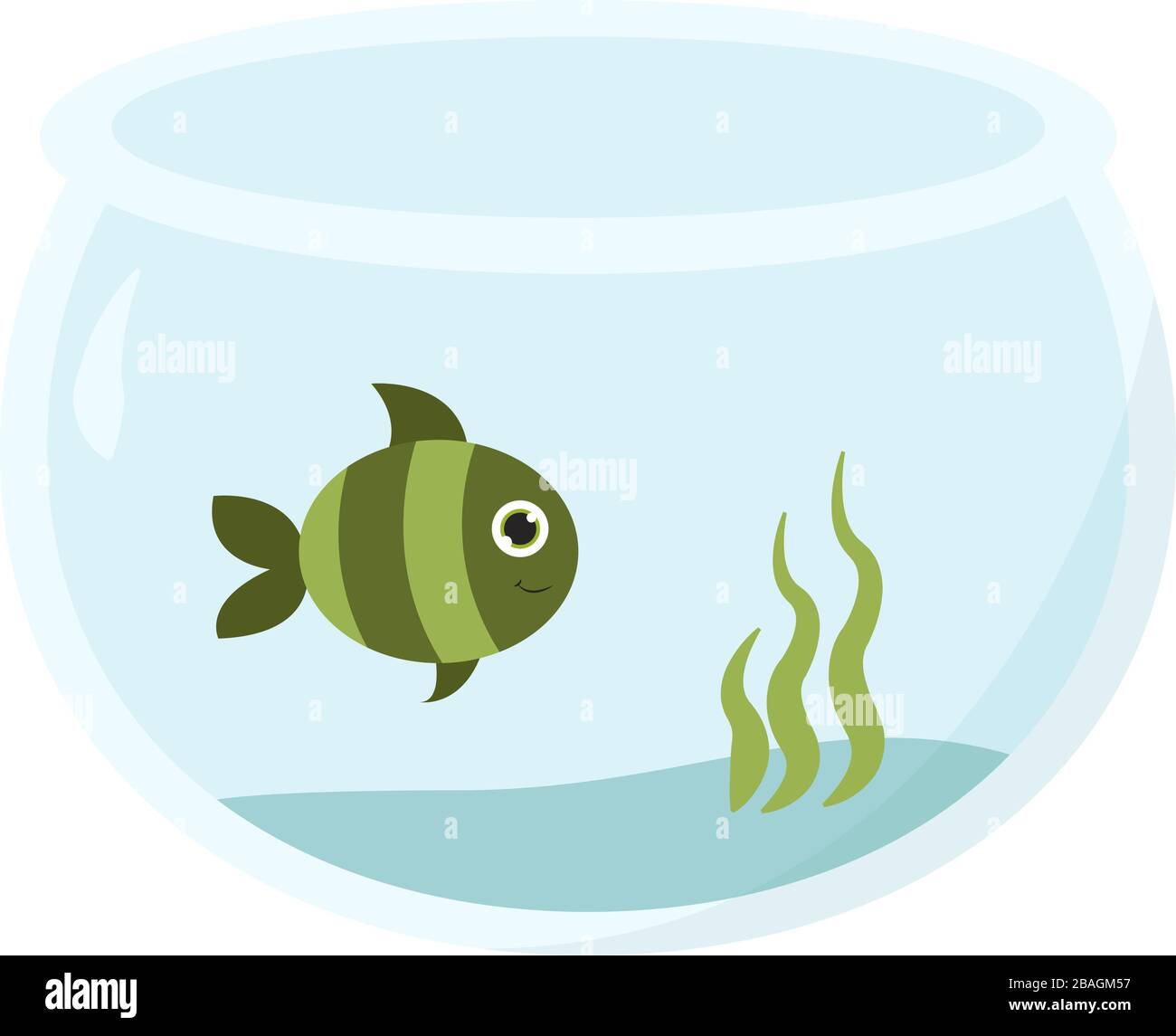 Blue green fish cartoon illustration Cut Out Stock Images & Pictures ...