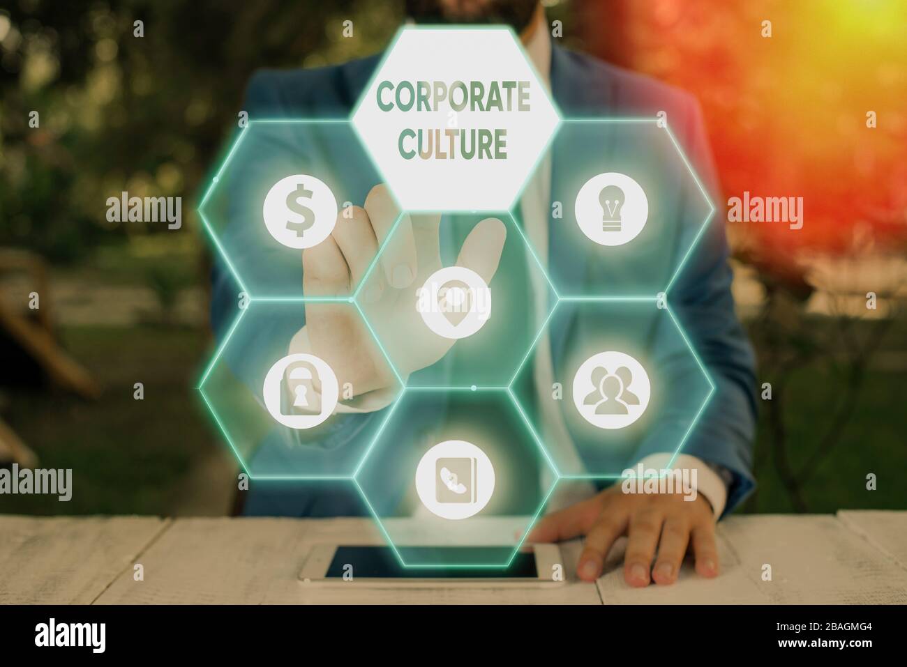 Writing note showing Corporate Culture. Business concept for pervasive ...