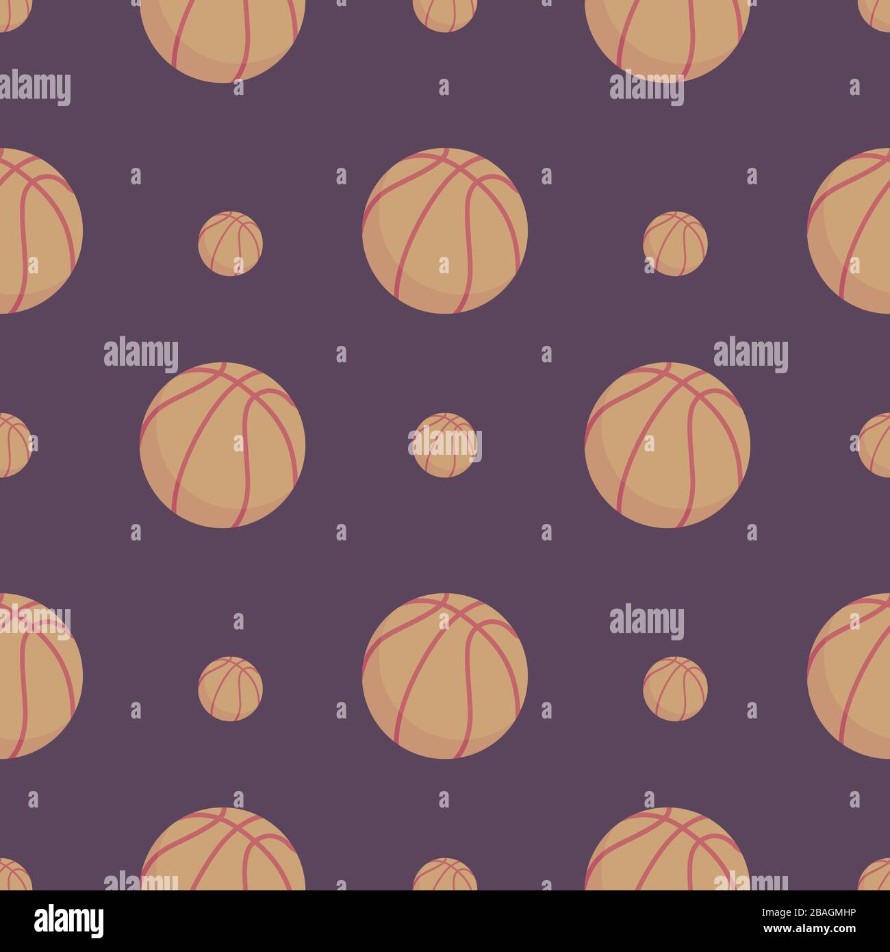 Basketball pattern, illustration, vector on white background Stock ...