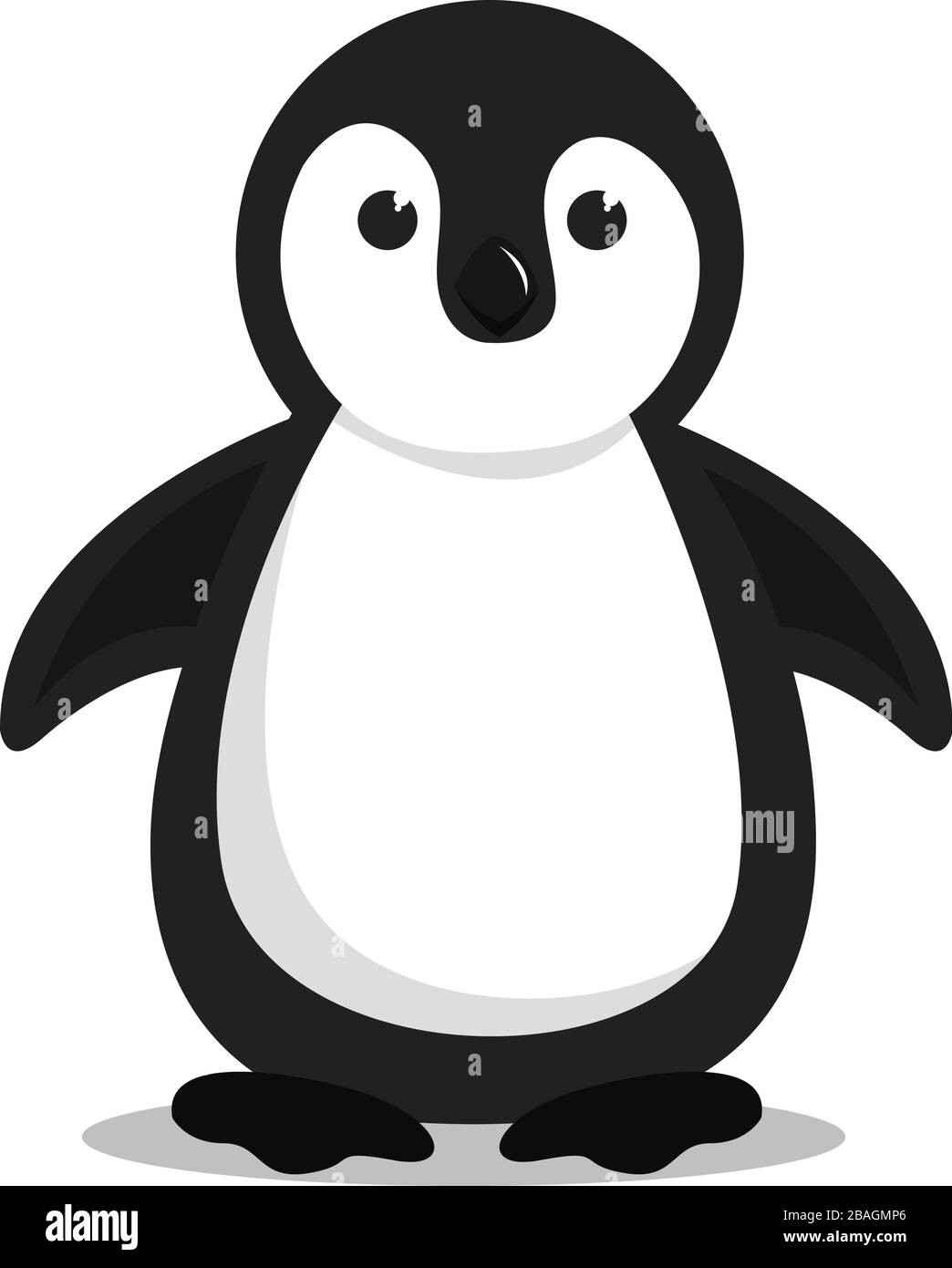 Small baby penguin, illustration, vector on white background Stock ...