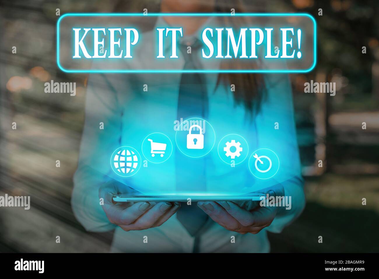 Writing note showing Keep It Simple. Business concept for ask something ...