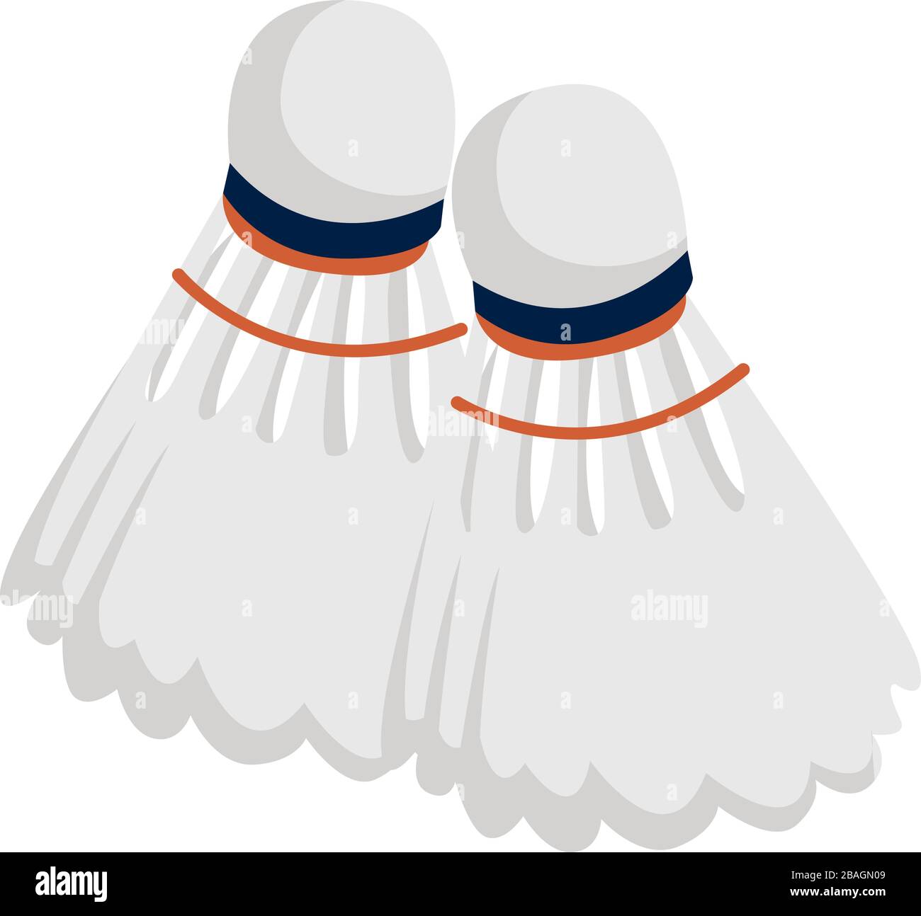 Badminton balls, illustration, vector on white background Stock Vector ...