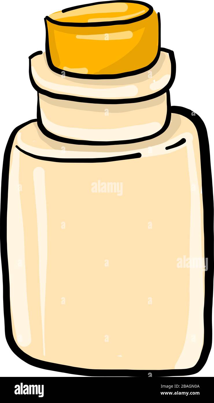 Small bottle, illustration, vector on white background Stock Vector ...